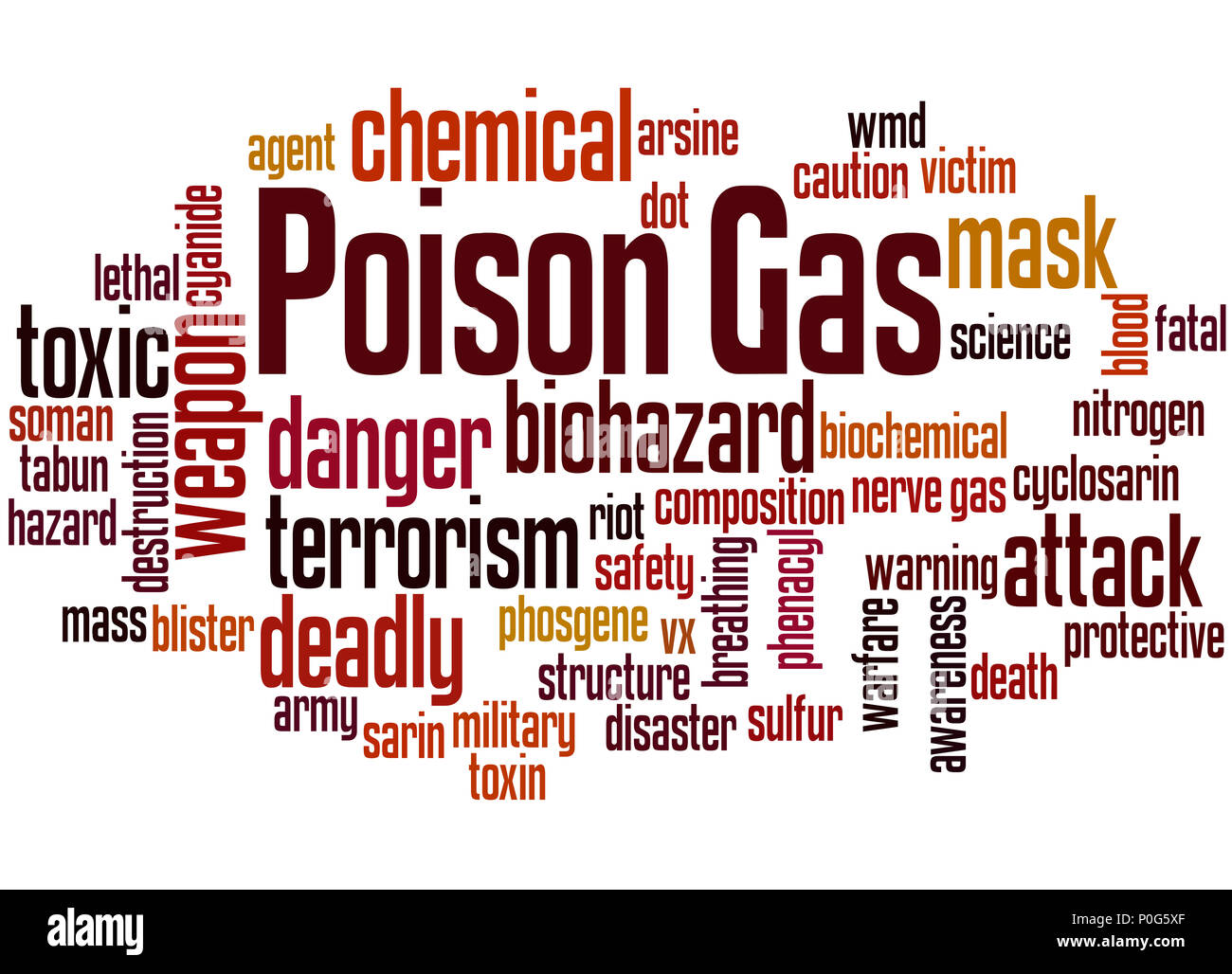 Poison gas word cloud concept on white background Stock Photo - Alamy