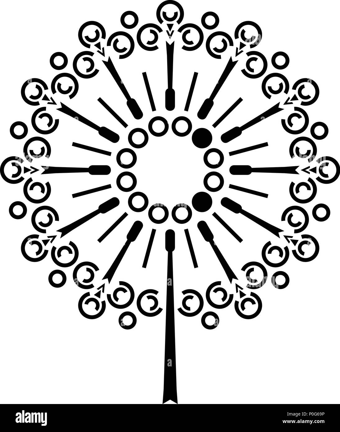 Dandelion flower icon, simple style Stock Vector Image & Art - Alamy