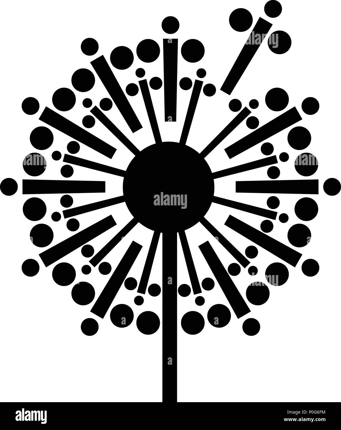 Blooming dandelion blowball on Stock Vector Images - Alamy