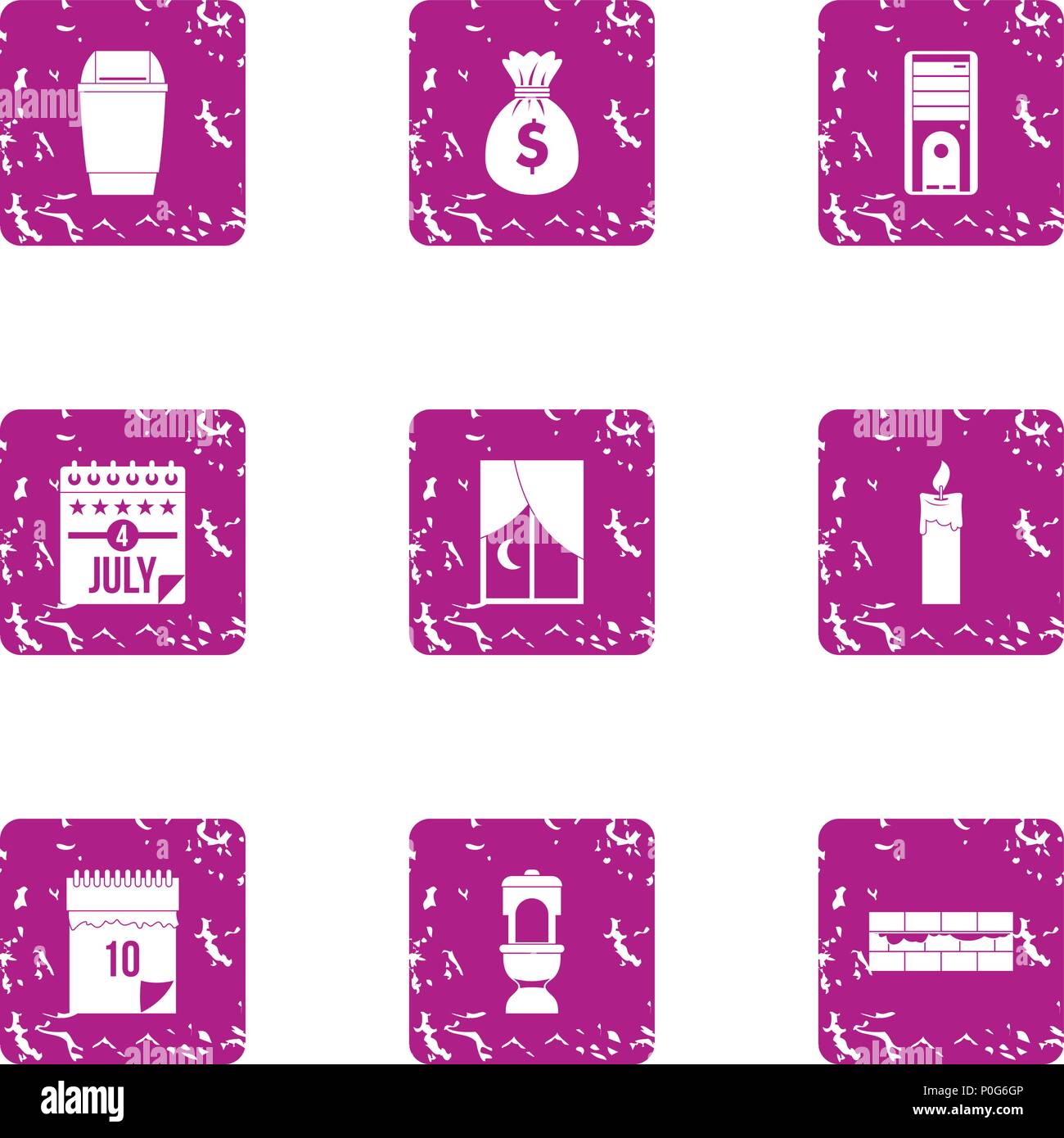 Money mend icons set, grunge style Stock Vector Image & Art - Alamy