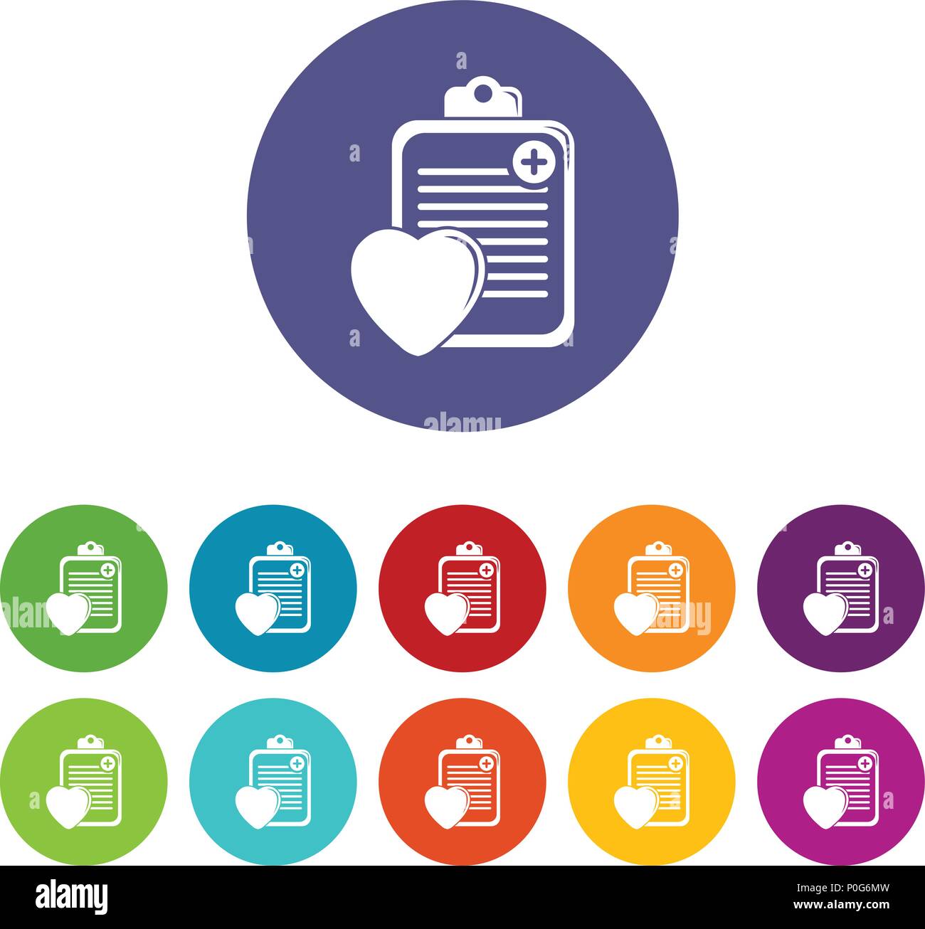 Patient card icons set vector color Stock Vector Image & Art - Alamy