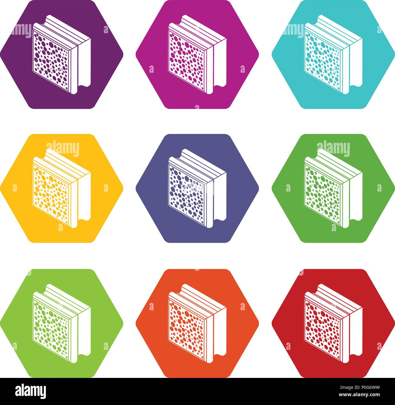 Glass construction block icons set 9 vector Stock Vector Image & Art ...