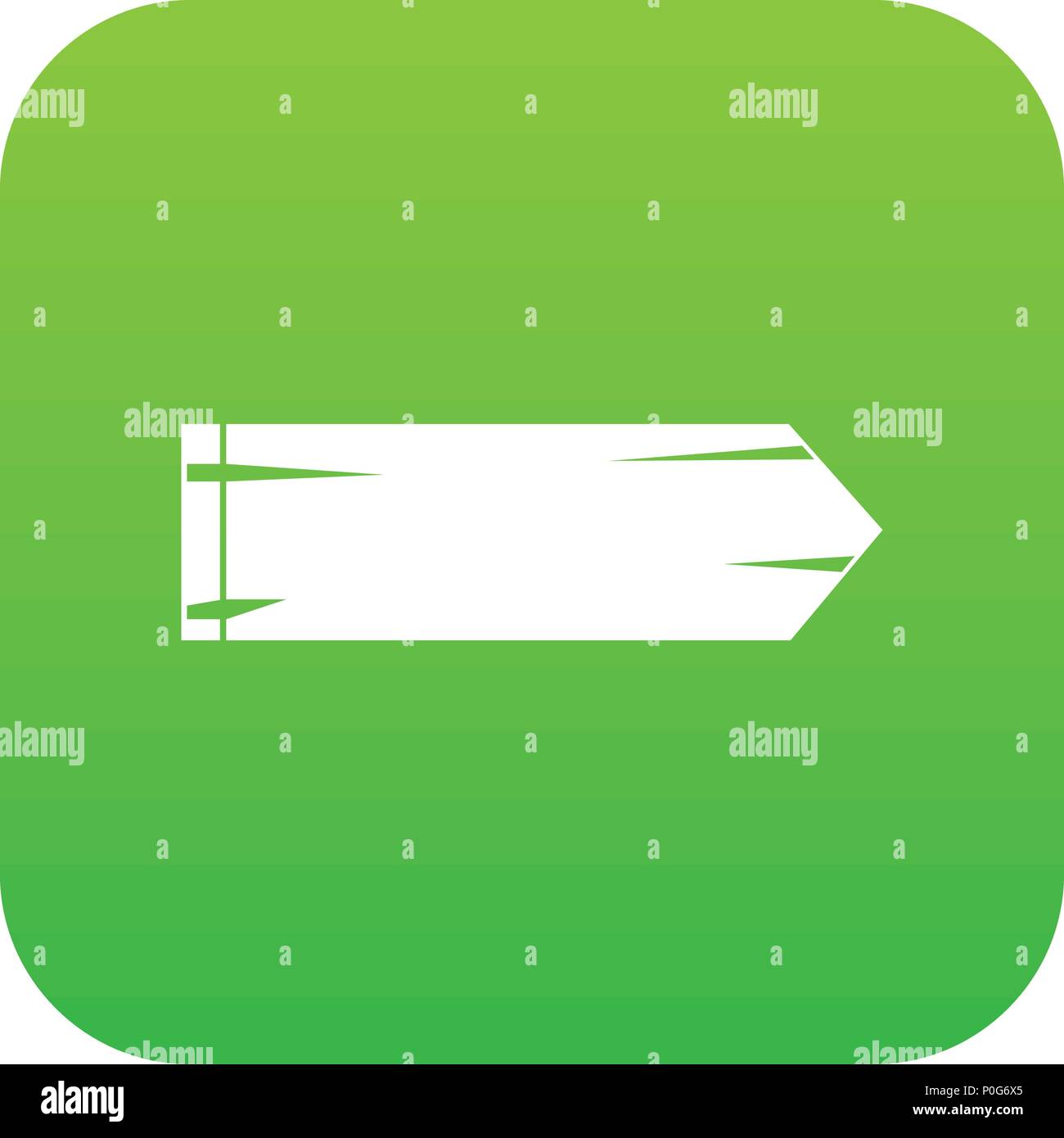 Thick arrow icon digital green Stock Vector Image & Art - Alamy