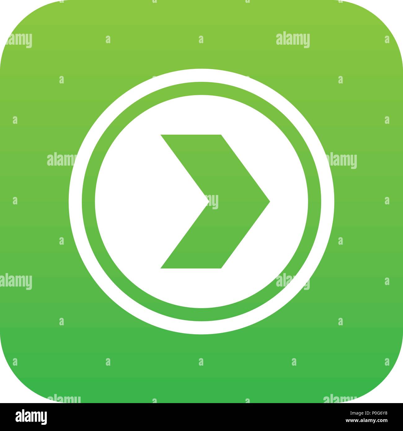 Arrow to right in circle icon digital green Stock Vector Image & Art ...