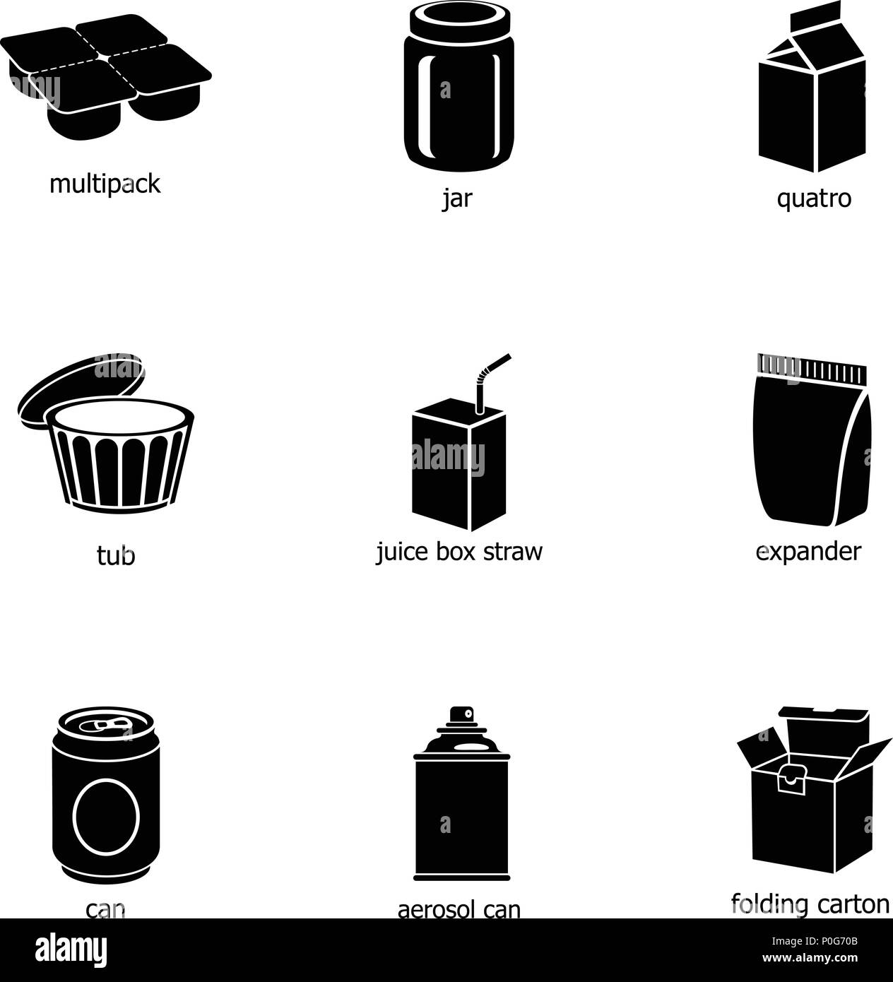 Drinking capacity icons set, simple style Stock Vector Image & Art - Alamy