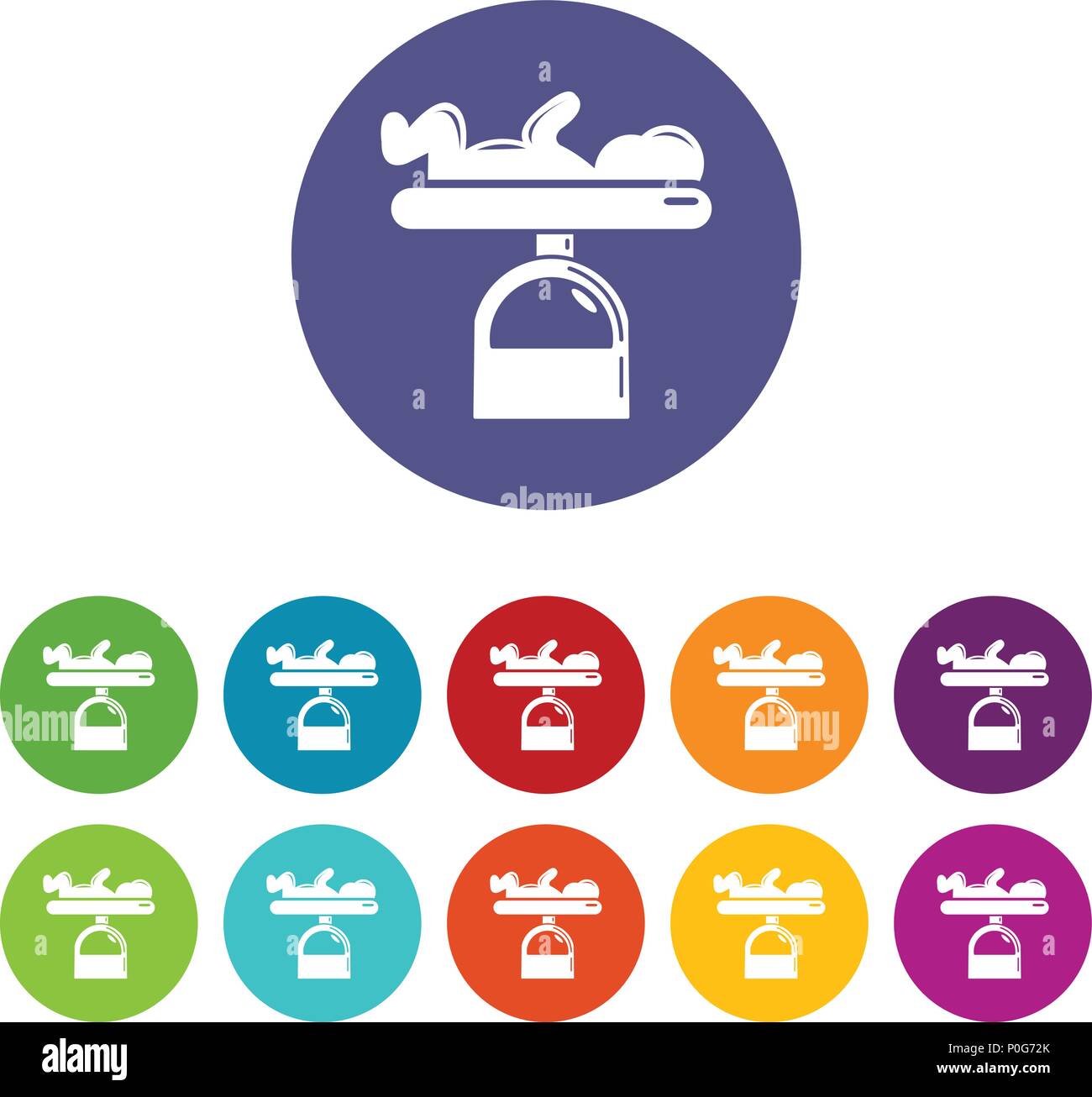 Child weighing scale Stock Vector Images - Alamy