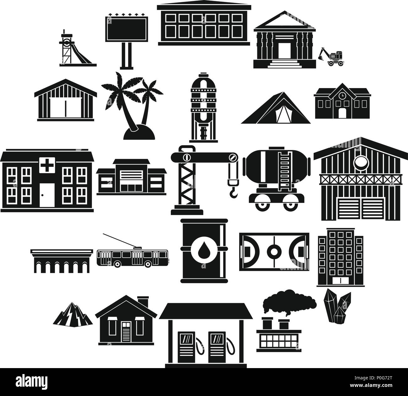 Situation icons set, simple style Stock Vector Image & Art - Alamy