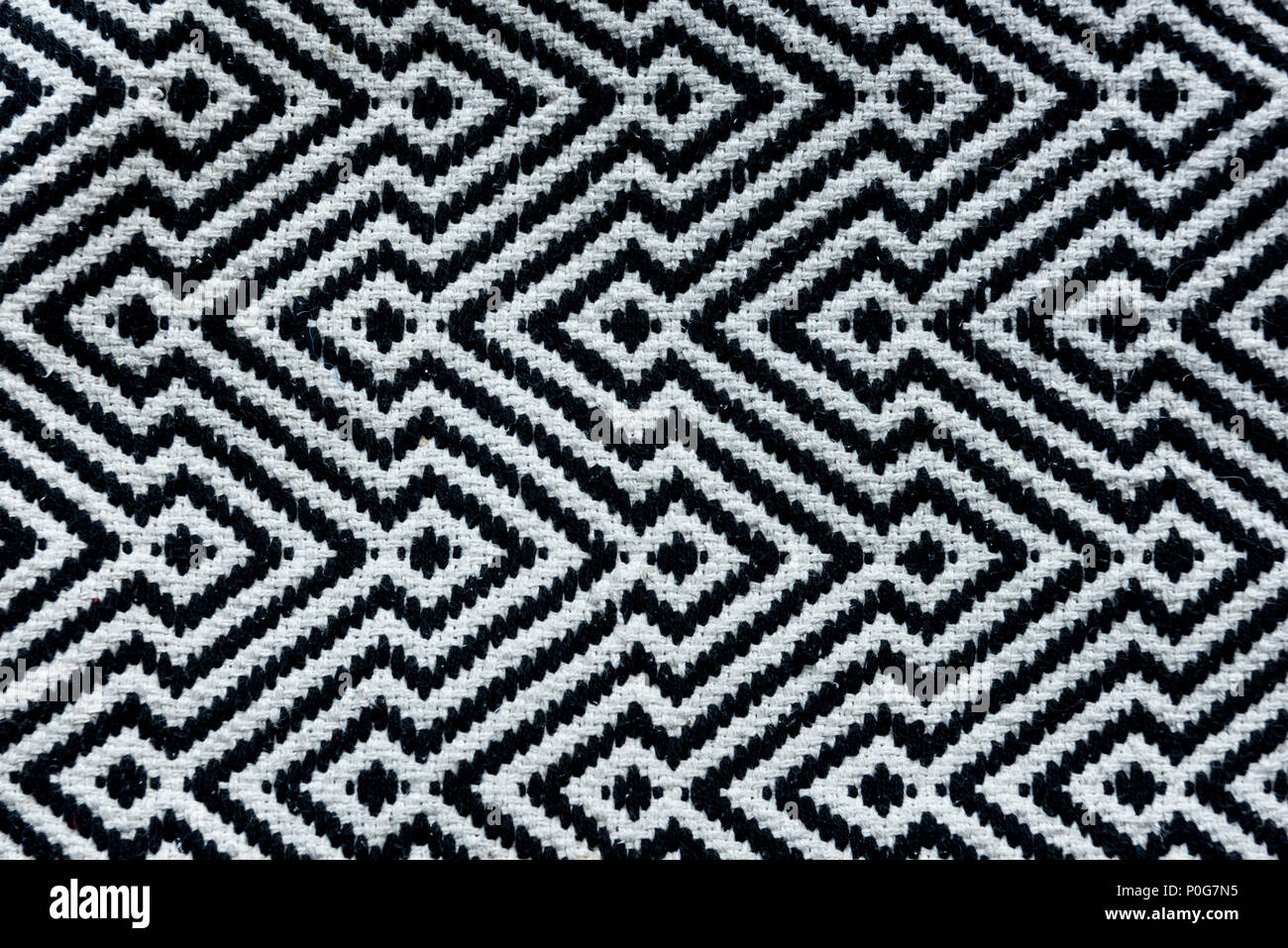 Black and white rug pattern background Stock Photo - Alamy
