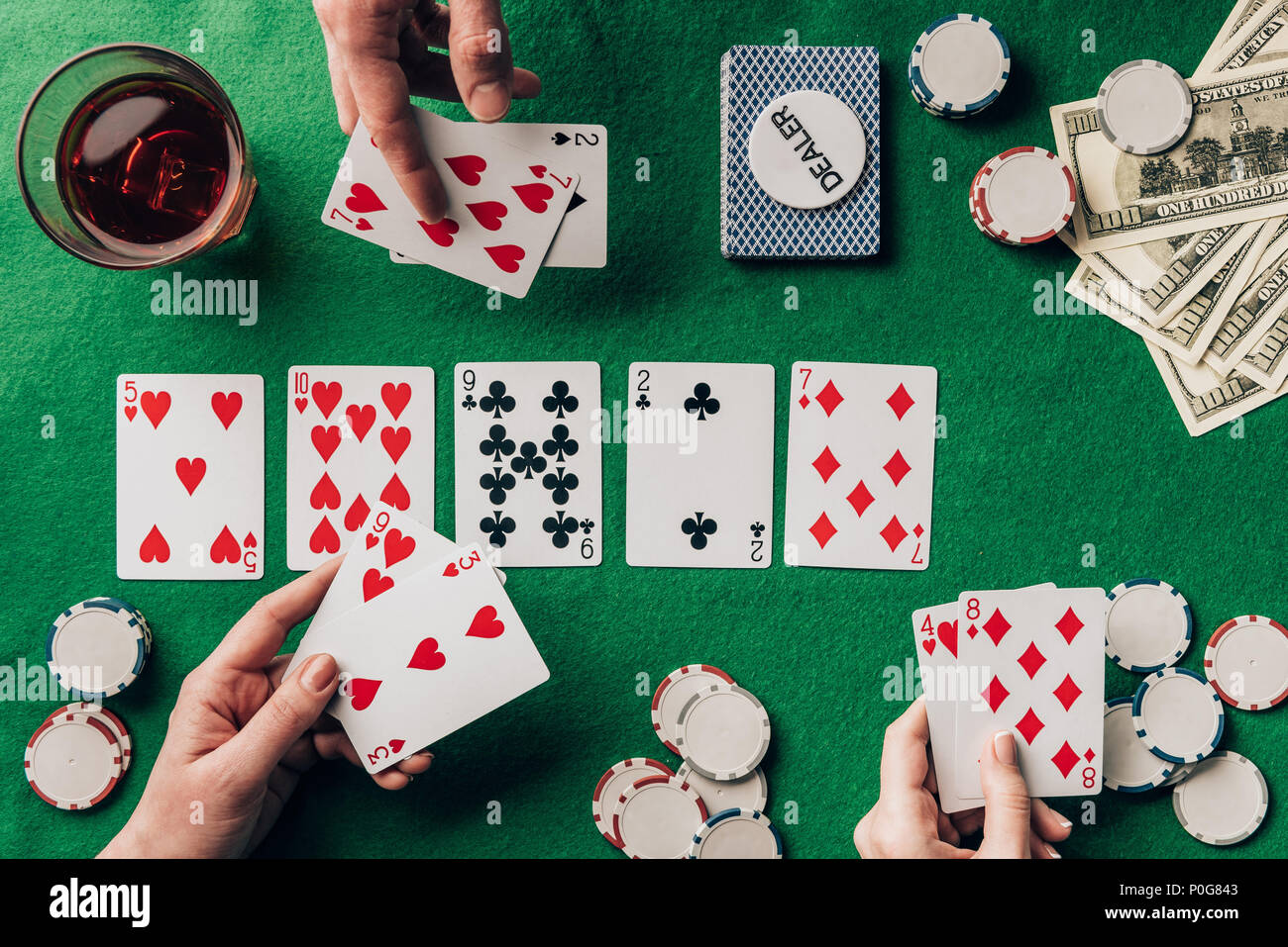 Poker hands hi-res stock photography and images - Alamy