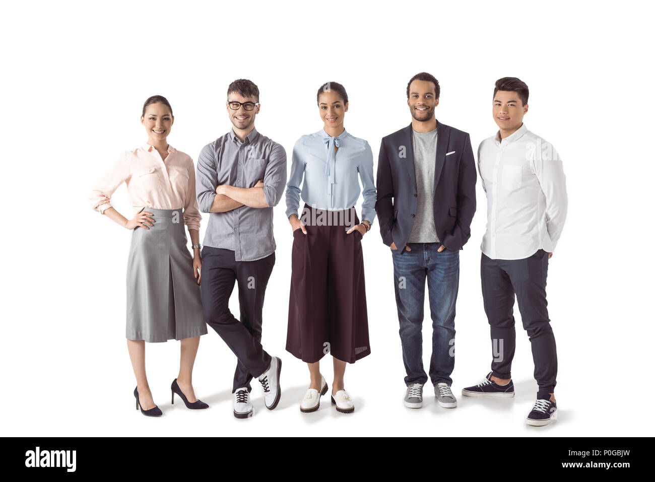 Shot multiethnic coworkers standing together hi-res stock photography ...