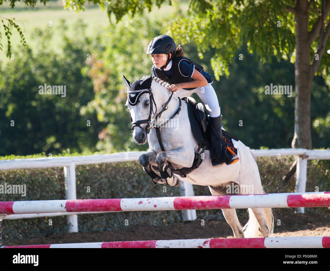 Pony jumping hi-res stock photography and images - Alamy