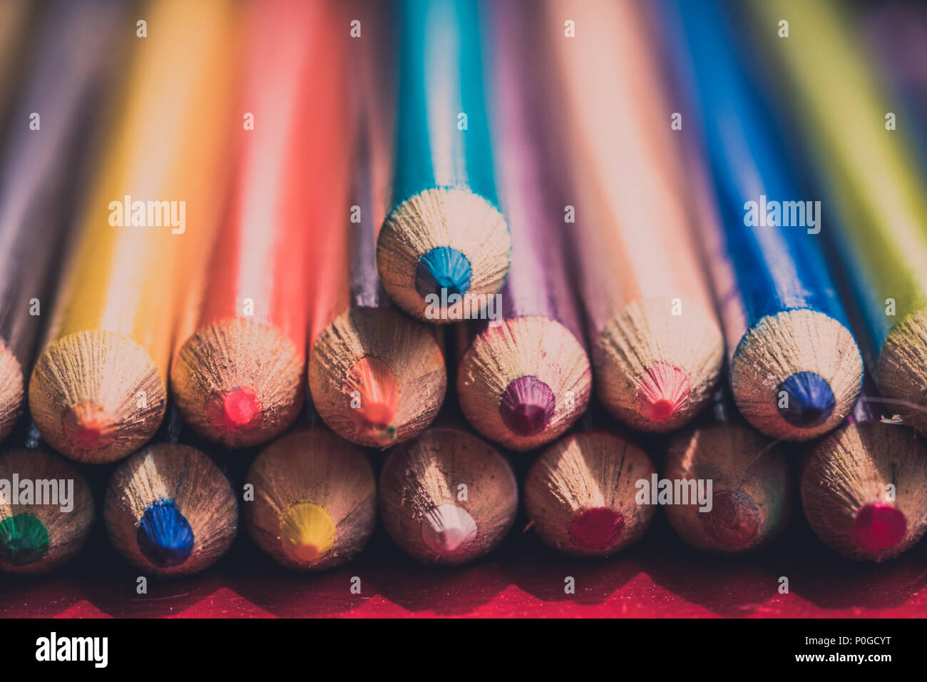 Colored School Pencils Stock Photo - Alamy