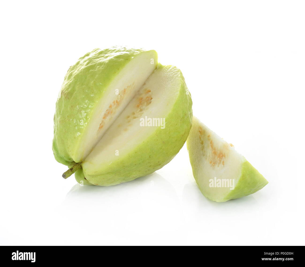 Guava (tropical fruit) on white background Stock Photo - Alamy