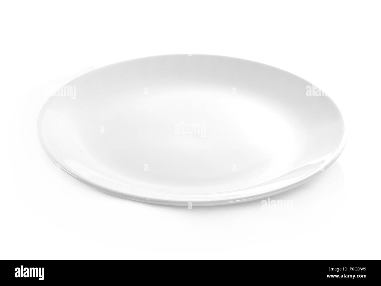 empty plate isolated on white background Stock Photo - Alamy