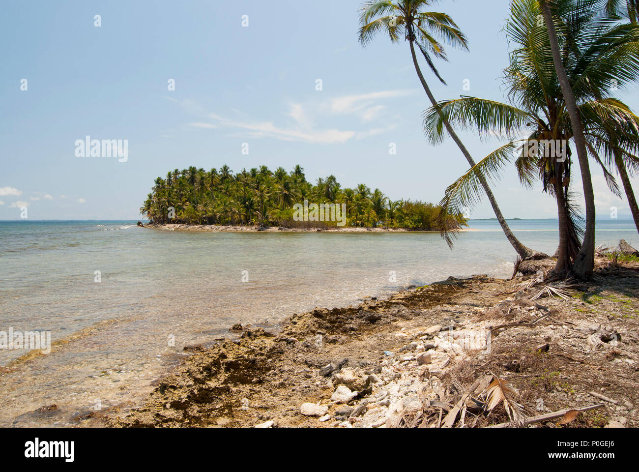 Paradise islands in Guna Yala, Kuna Yala, San Blas, Panama. Sunrise ...