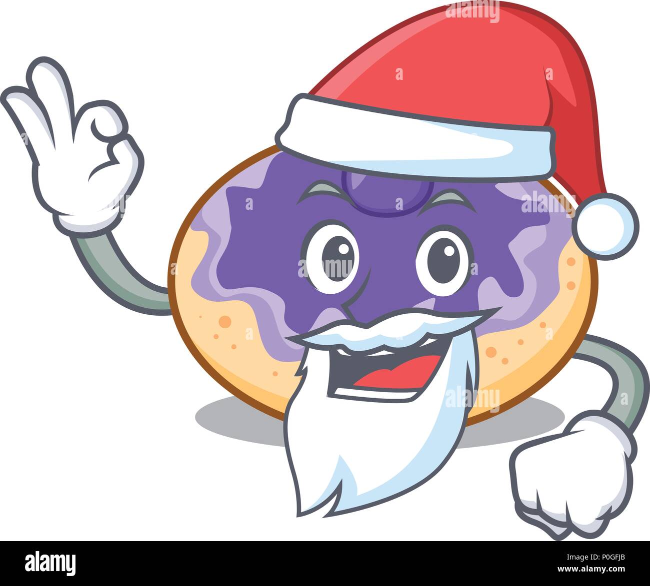 Santa donut blueberry mascot cartoon Stock Vector Image & Art - Alamy
