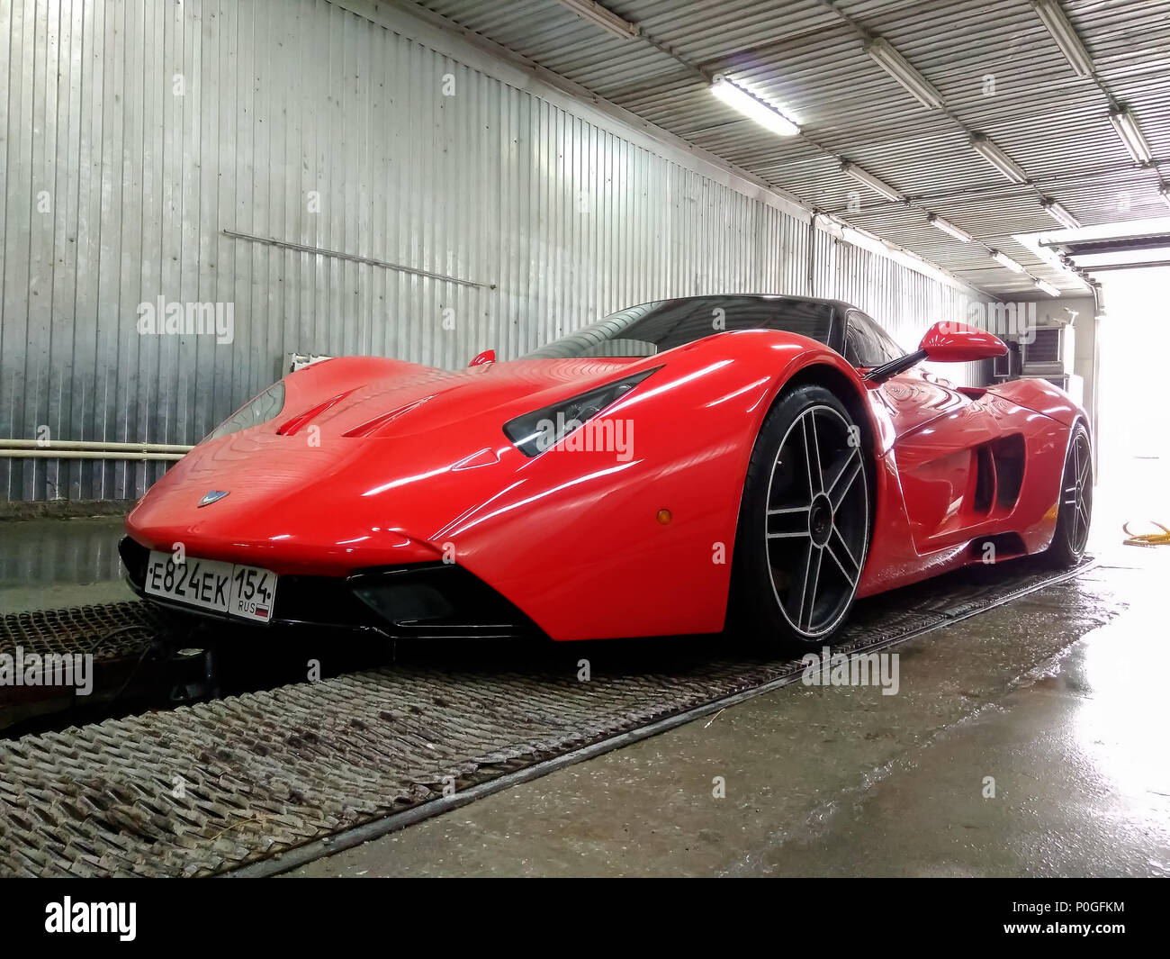 Novosibirsk, Russia - 05.28.2018: Marussia b1 front view. Photography ...