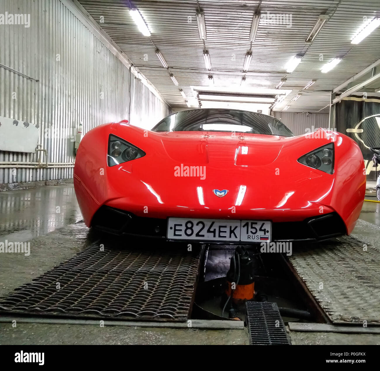 Novosibirsk, Russia - 05.28.2018: Marussia b1 front view. Photography ...