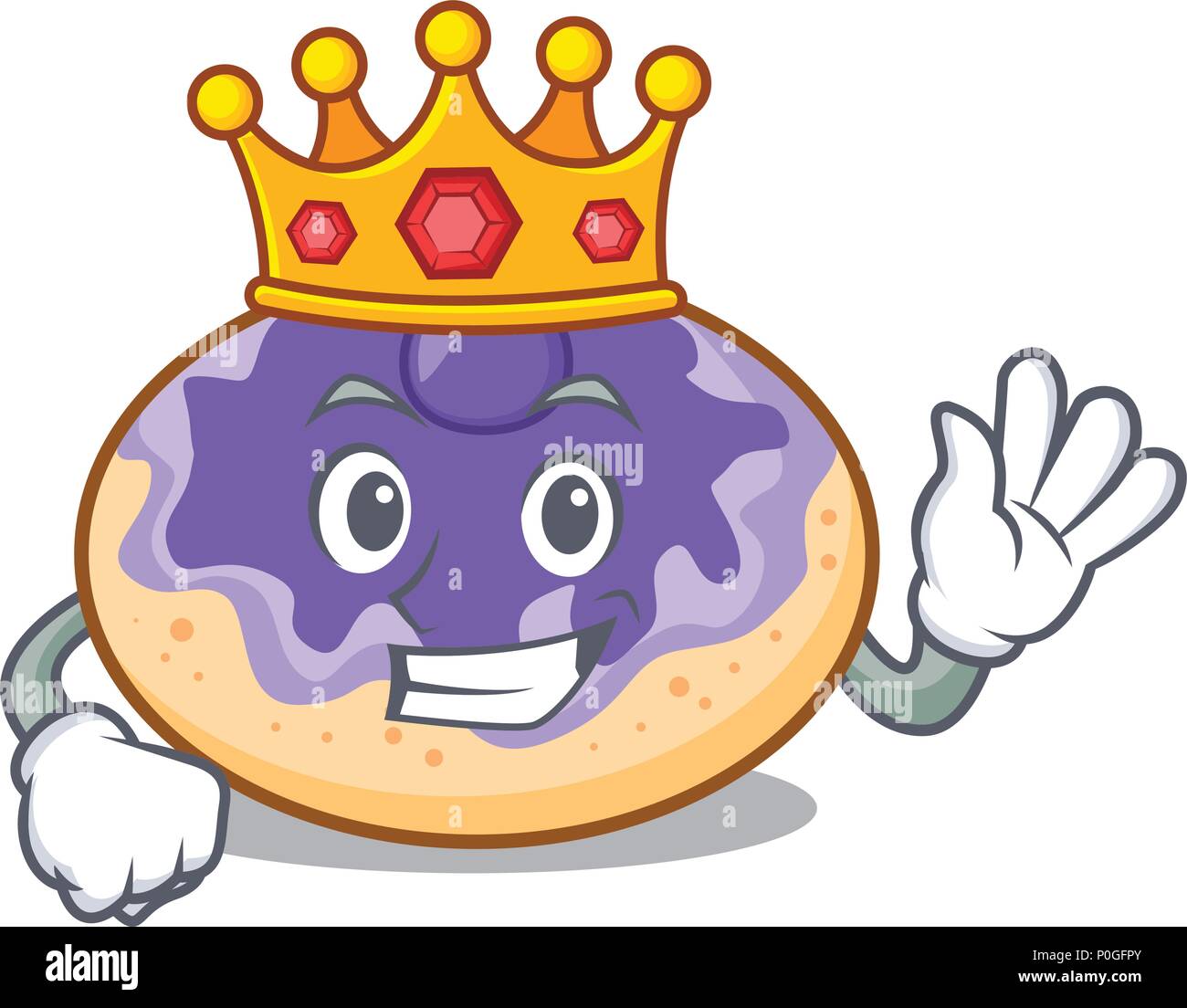 Cartoon king crown purple Stock Vector Images - Alamy