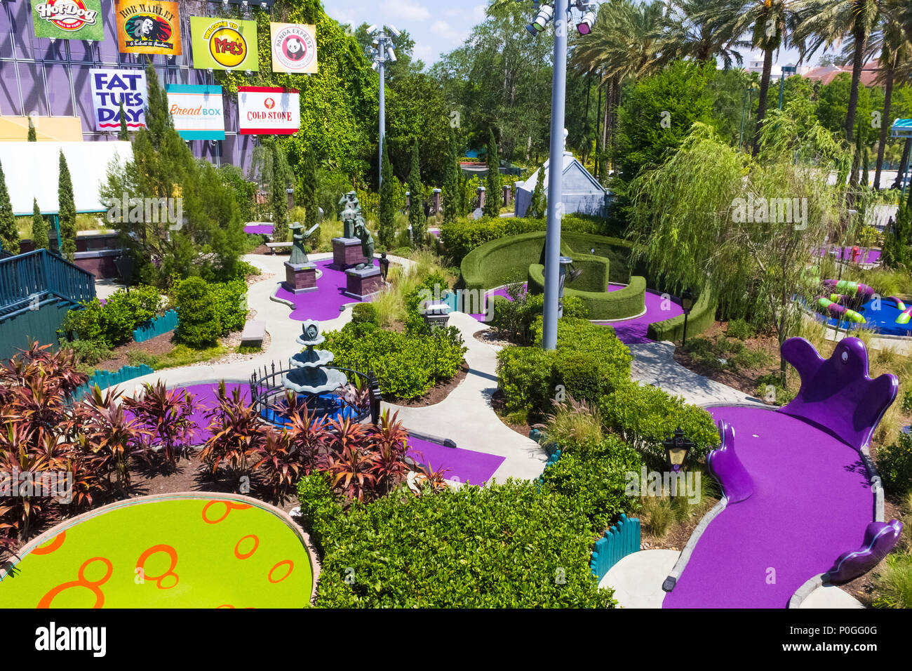 Orlando, USA - May 8, 2018: The Universal City Walk is the mall at the ...