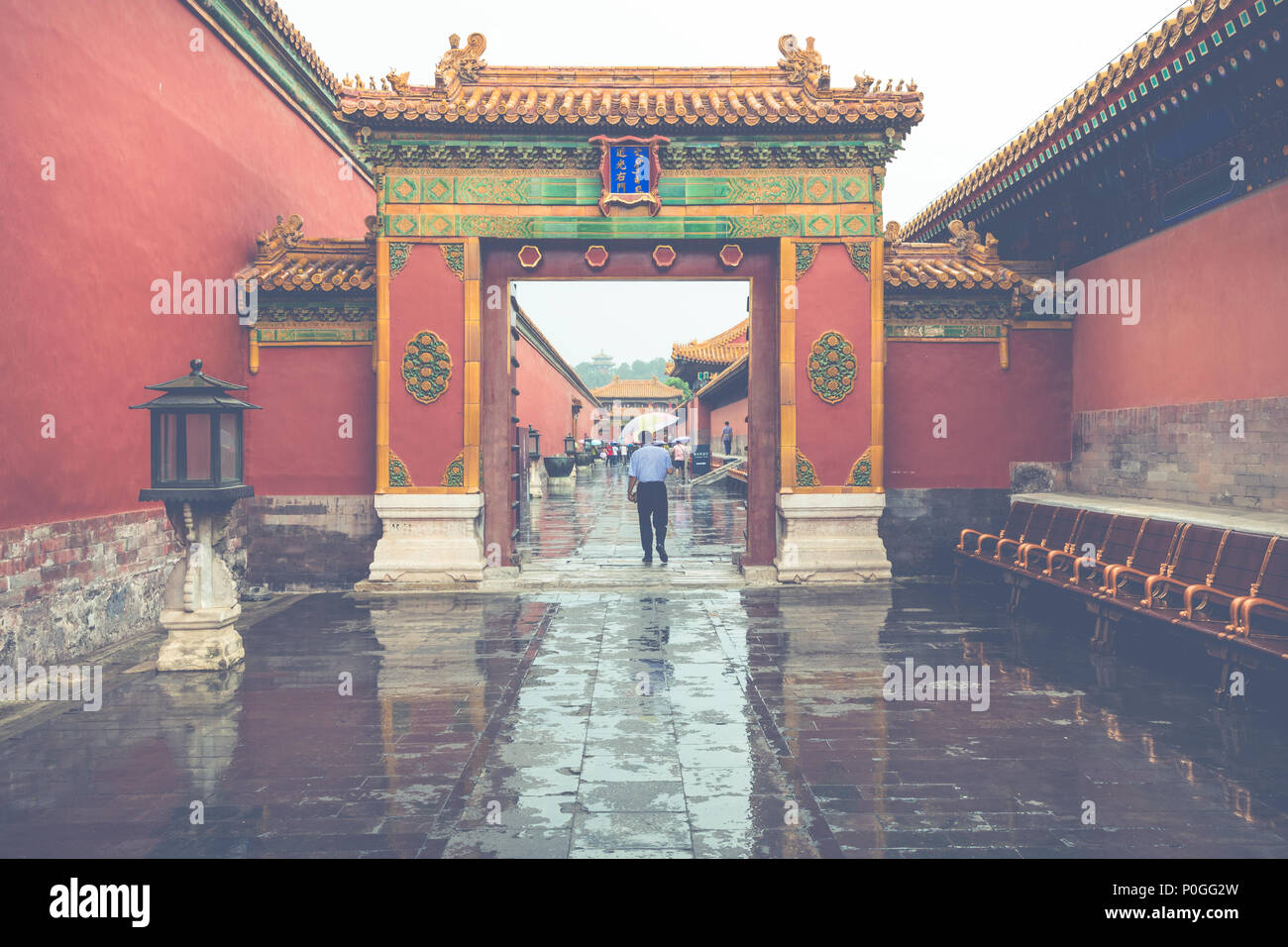 Ancient architecture of the palaces complex in the Forbidden City ...