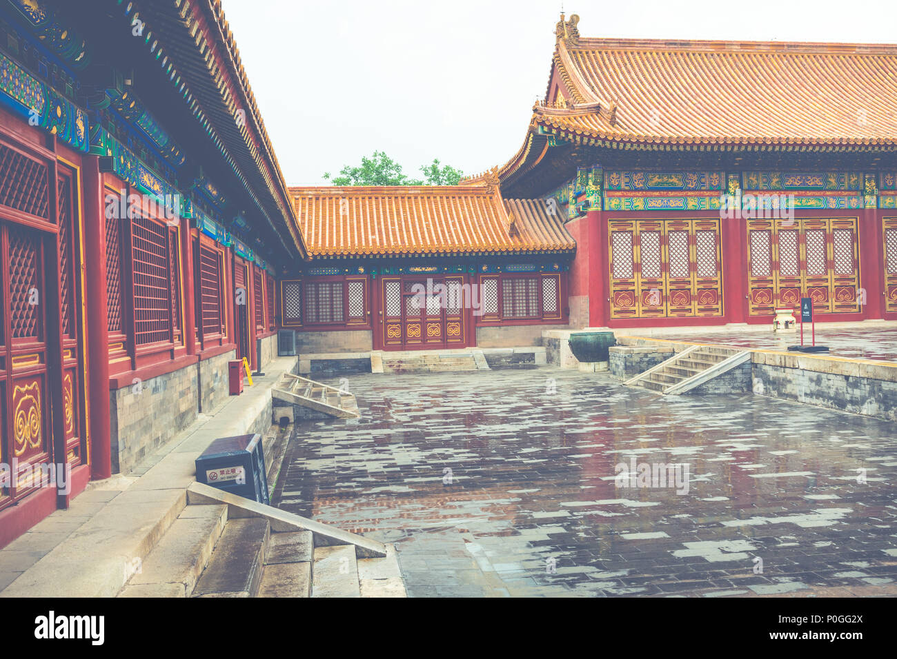 Ancient architecture of the palaces complex in the Forbidden City ...