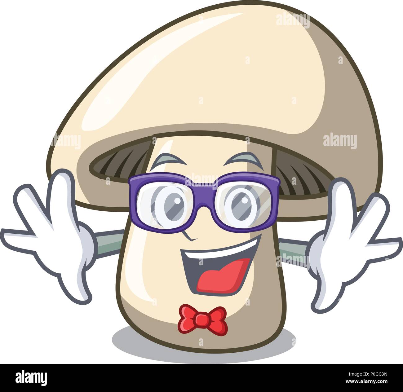 Geek champignon mushroom character cartoon Stock Vector Image & Art - Alamy