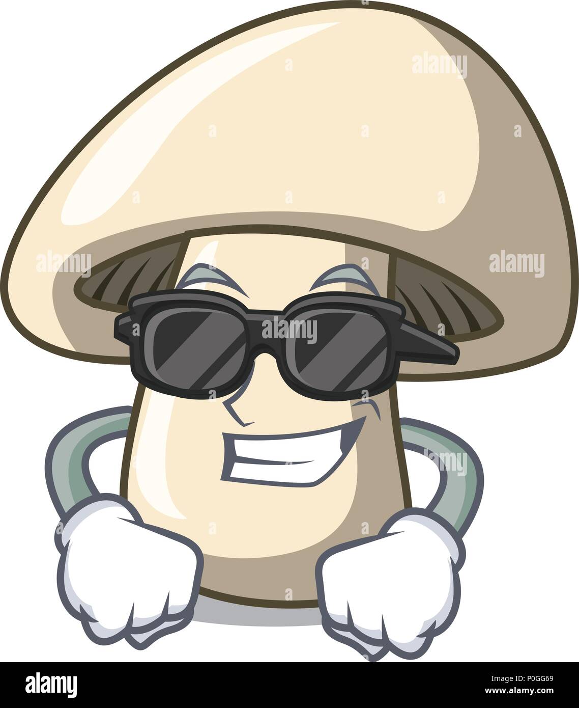 Super cool champignon mushroom character cartoon Stock Vector Image ...