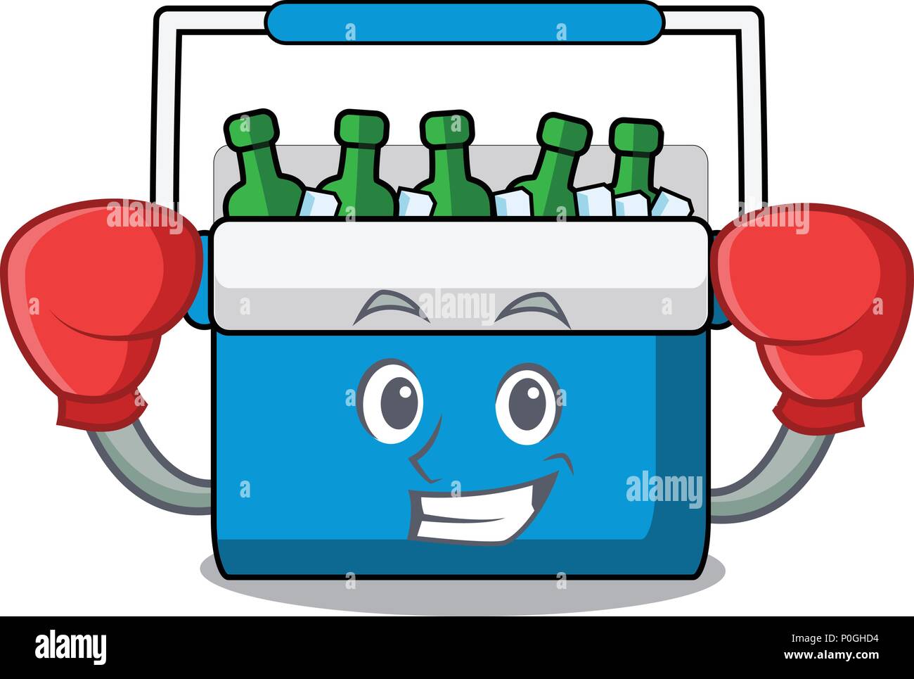 Boxing freezer bag character cartoon Stock Vector Image & Art - Alamy