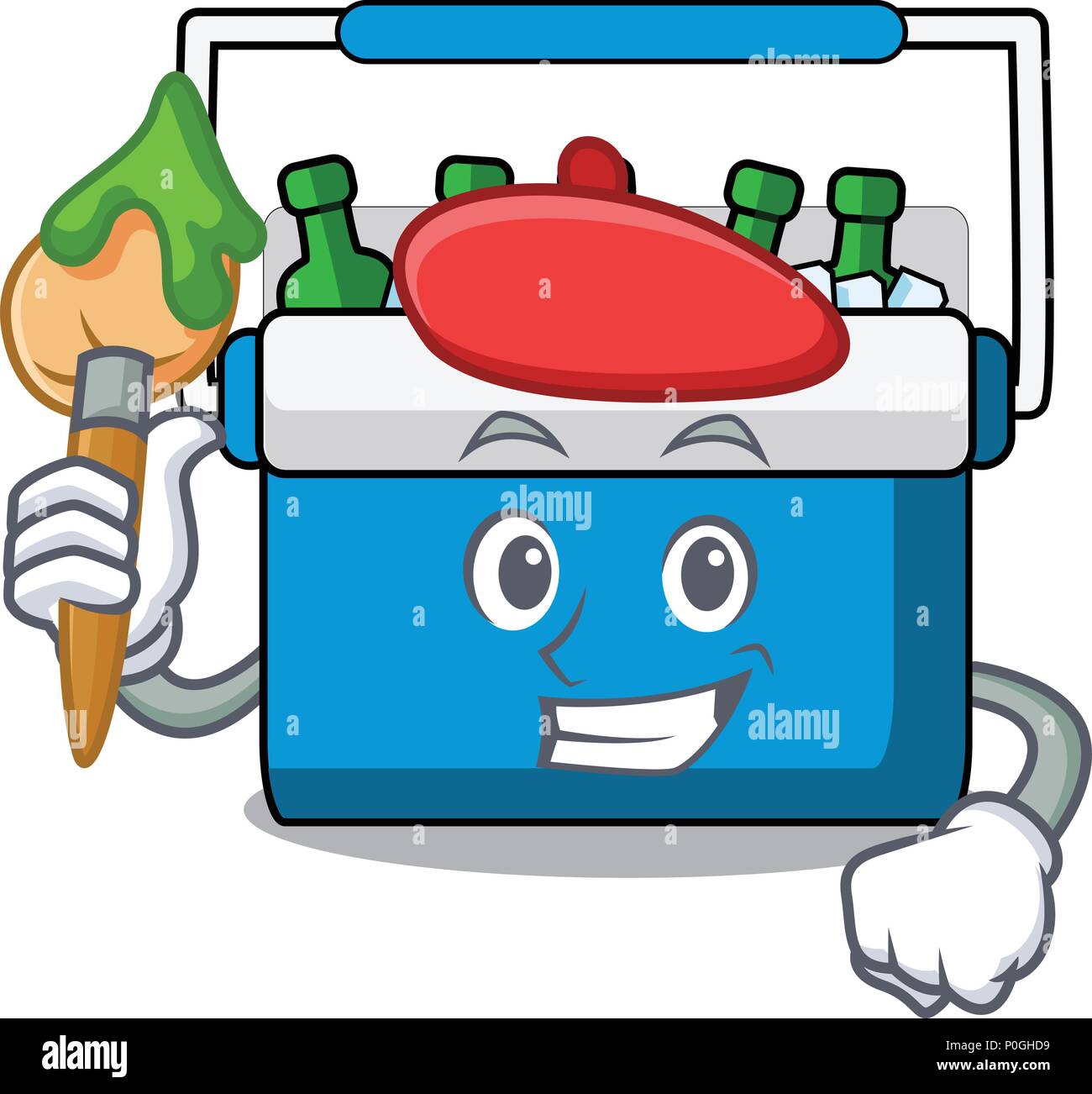 Artist freezer bag character cartoon Stock Vector Image & Art - Alamy