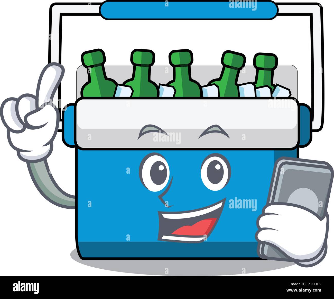 With phone freezer bag character cartoon Stock Vector Image & Art - Alamy