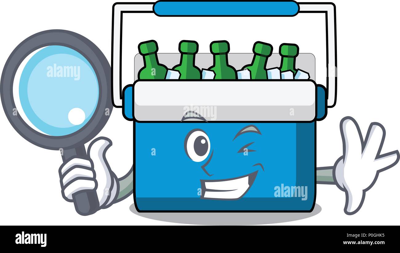Detective freezer bag character cartoon Stock Vector Image & Art - Alamy