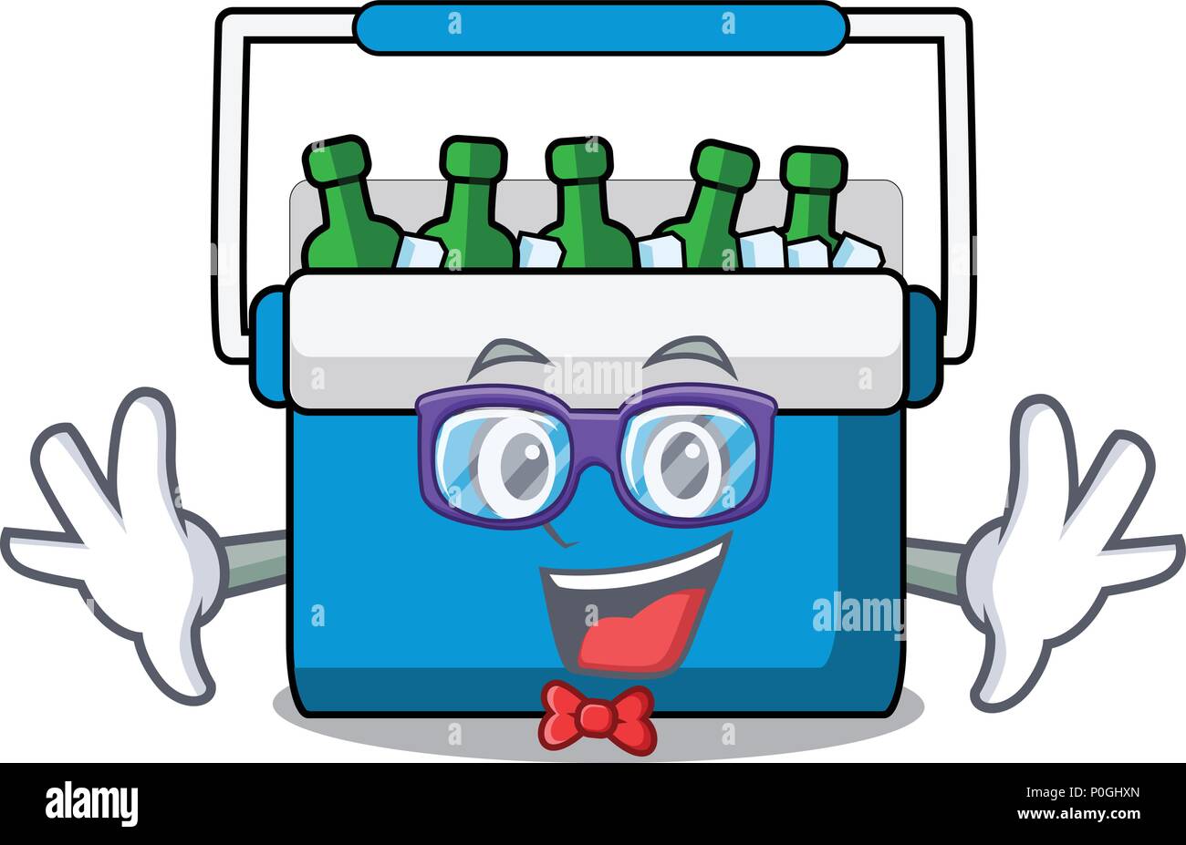 Geek freezer bag character cartoon Stock Vector Image & Art - Alamy