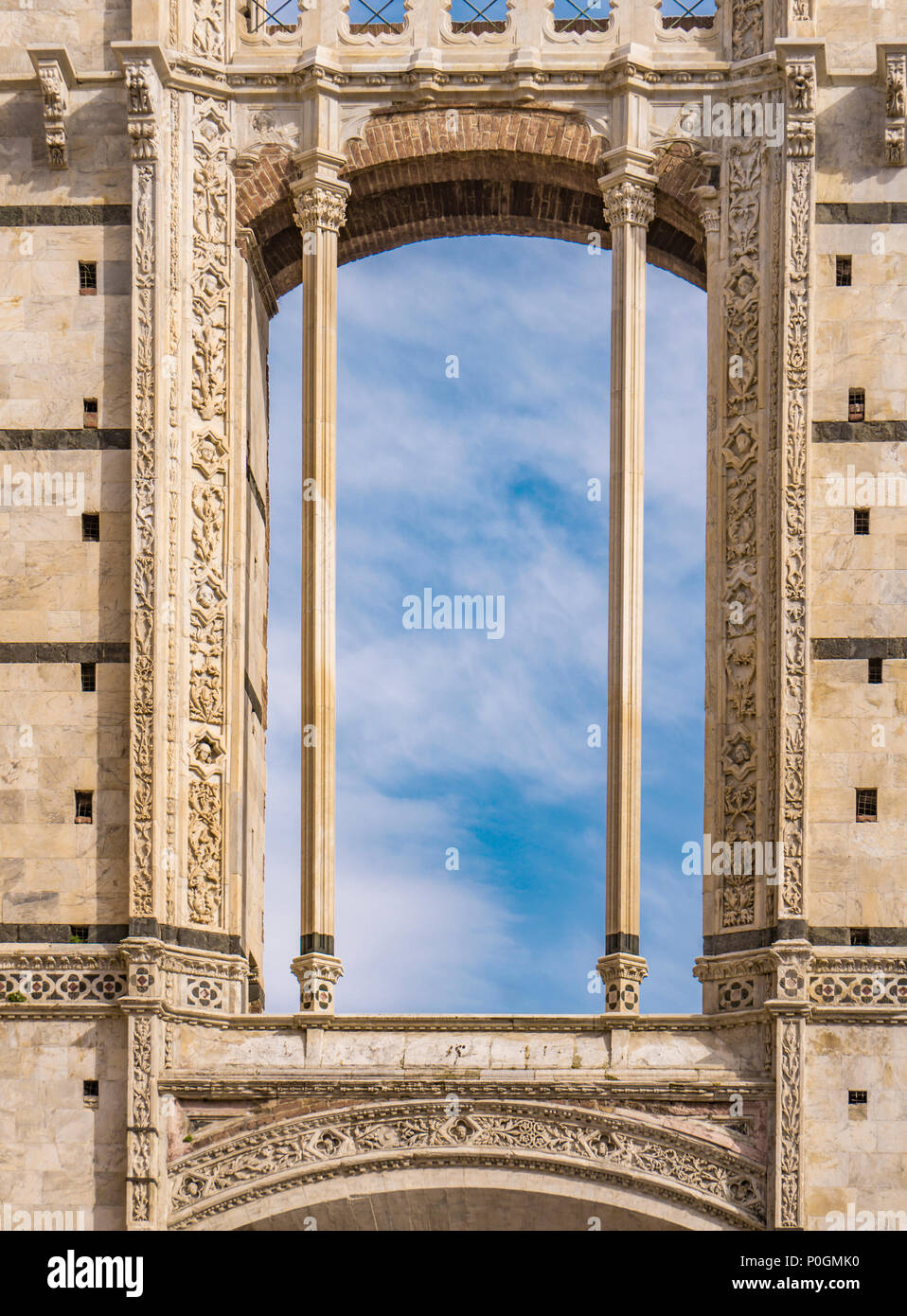 View trough old window at Facciatone in Siena, Italy Stock Photo - Alamy