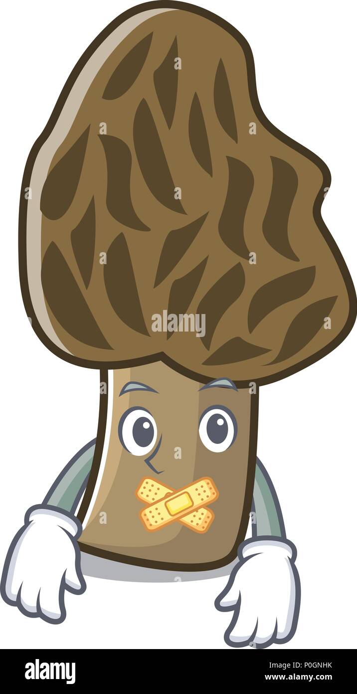 Silent morel mushroom mascot cartoon Stock Vector Image & Art - Alamy