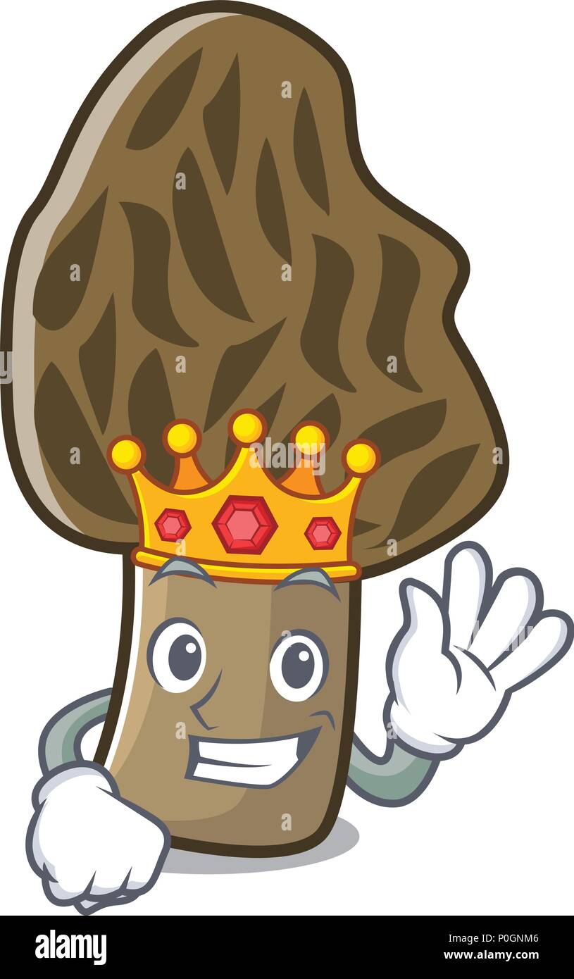King morel mushroom mascot cartoon Stock Vector Image & Art - Alamy