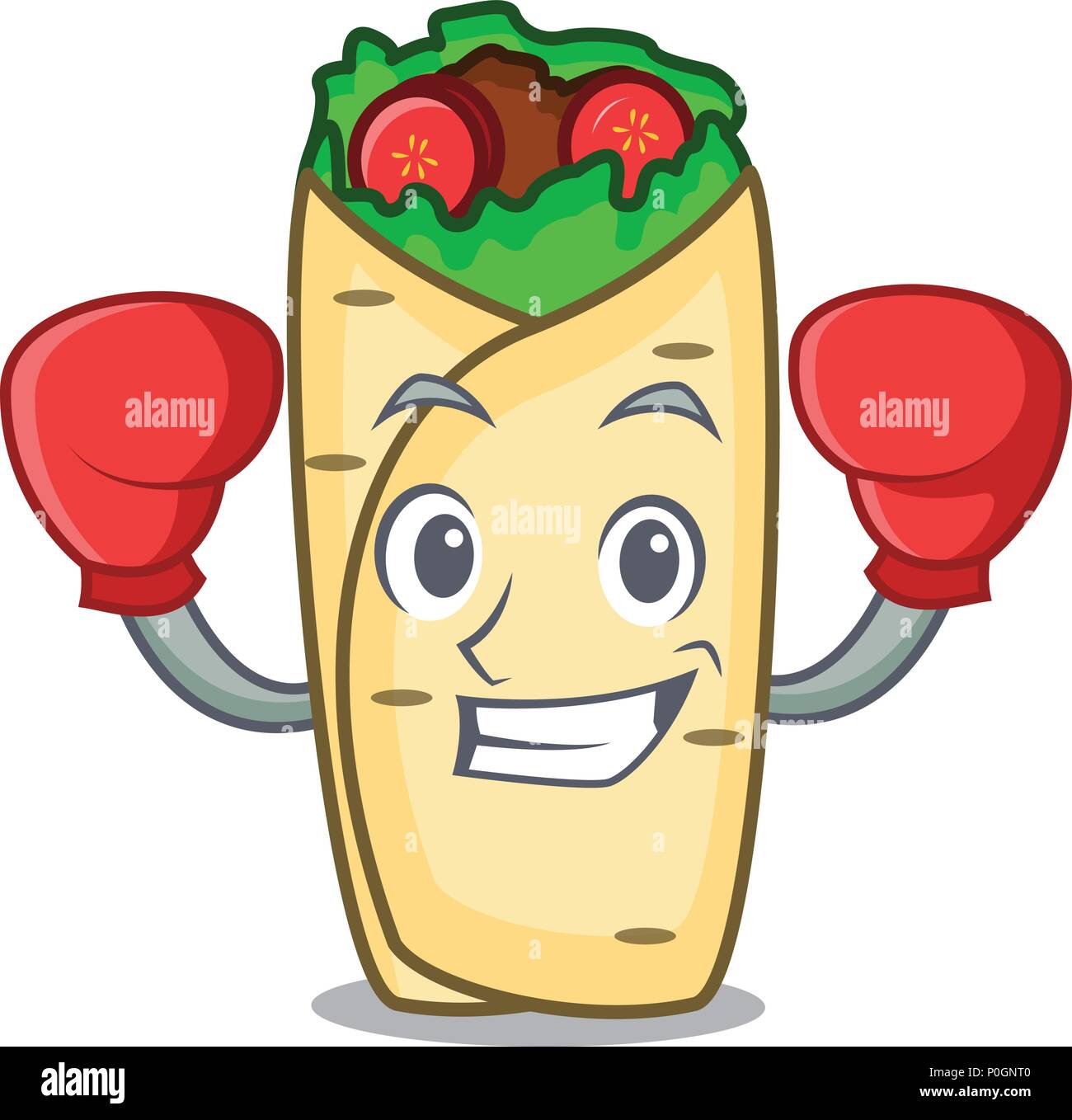 Boxing burrito character cartoon style Stock Vector Image & Art - Alamy