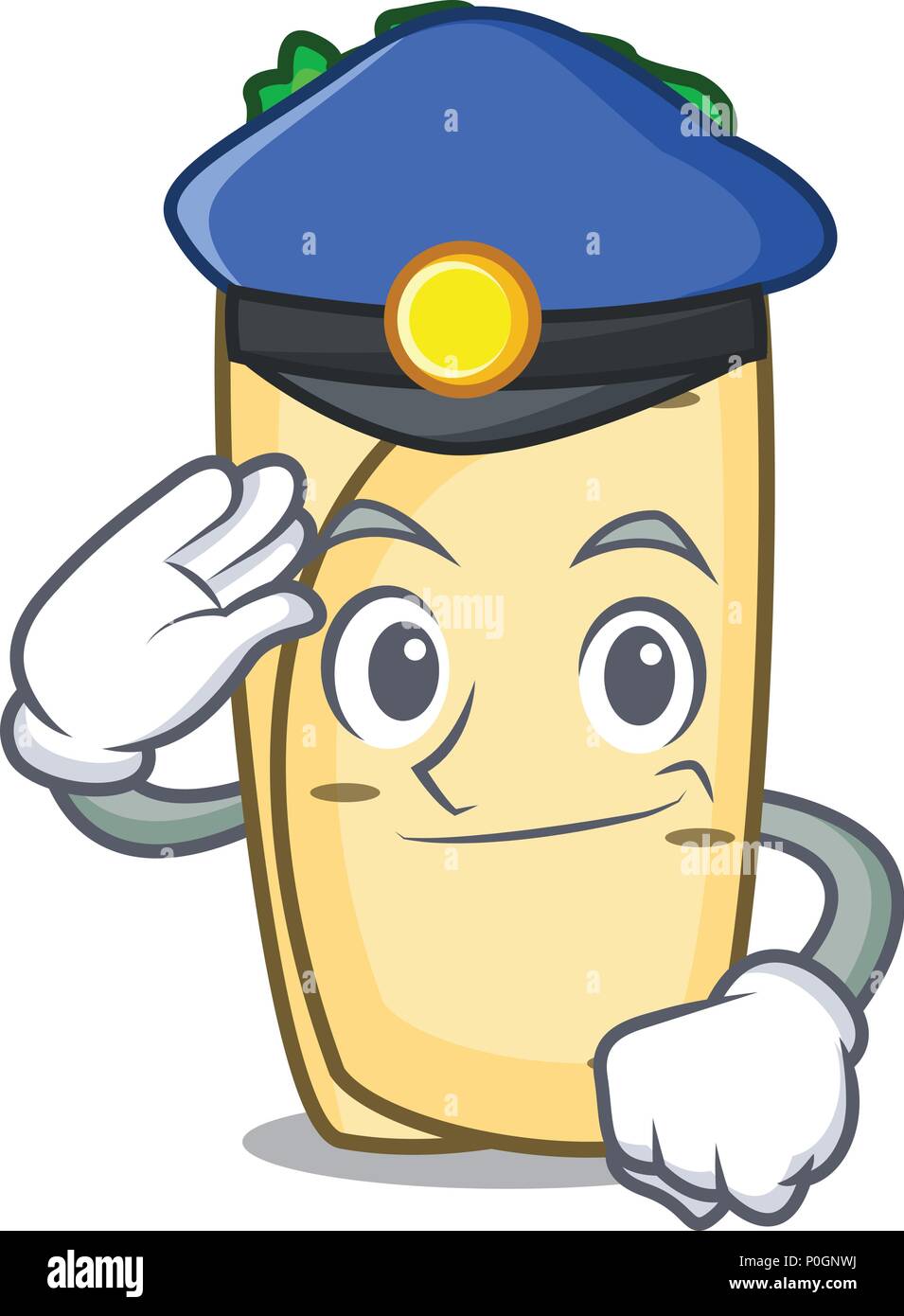 Police burrito character cartoon style Stock Vector Image & Art - Alamy