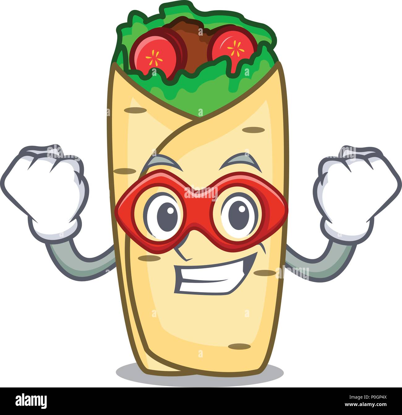 Super hero burrito character cartoon style Stock Vector Image & Art - Alamy