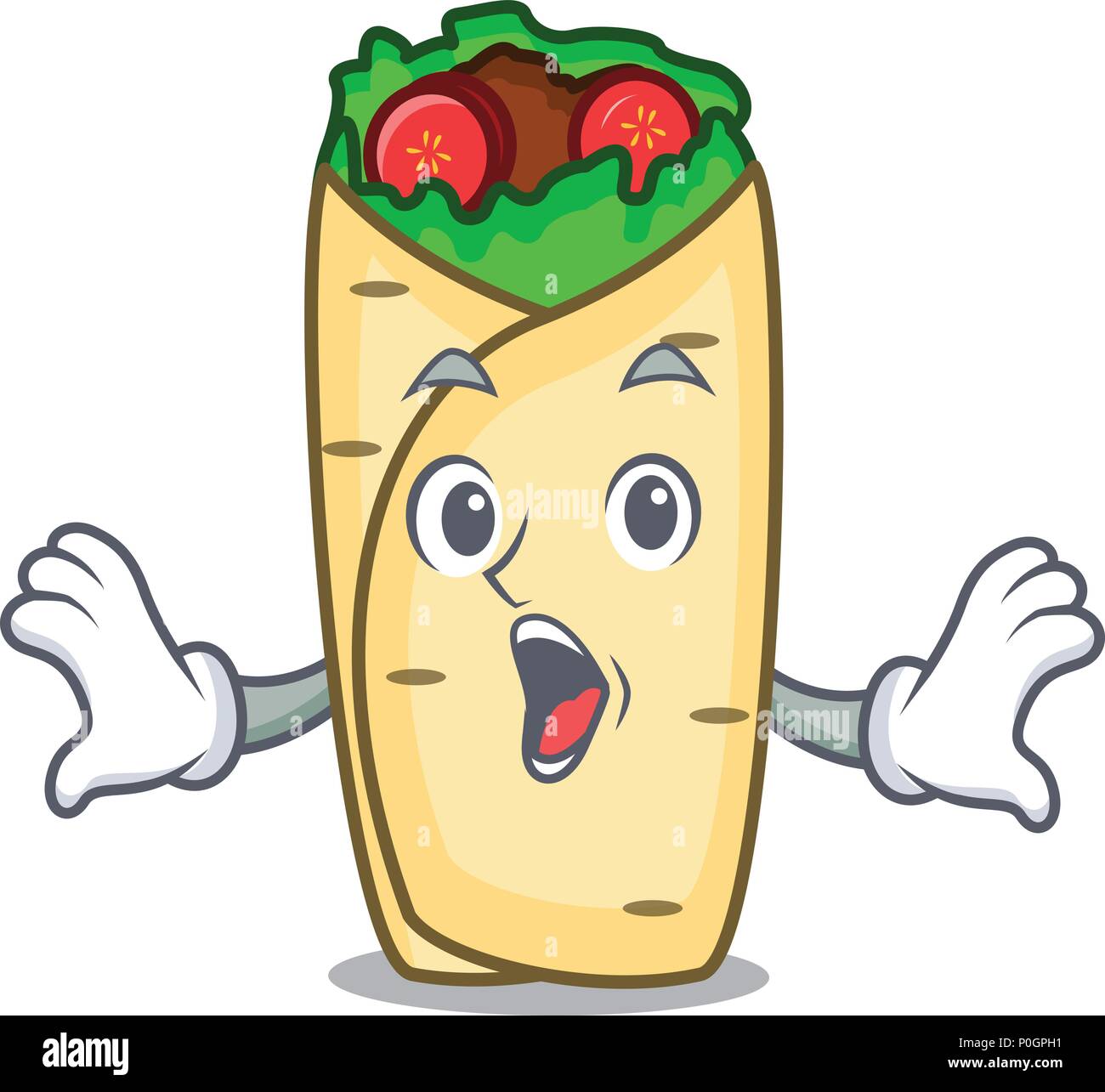 Surprised burrito mascot cartoon style Stock Vector Image & Art - Alamy