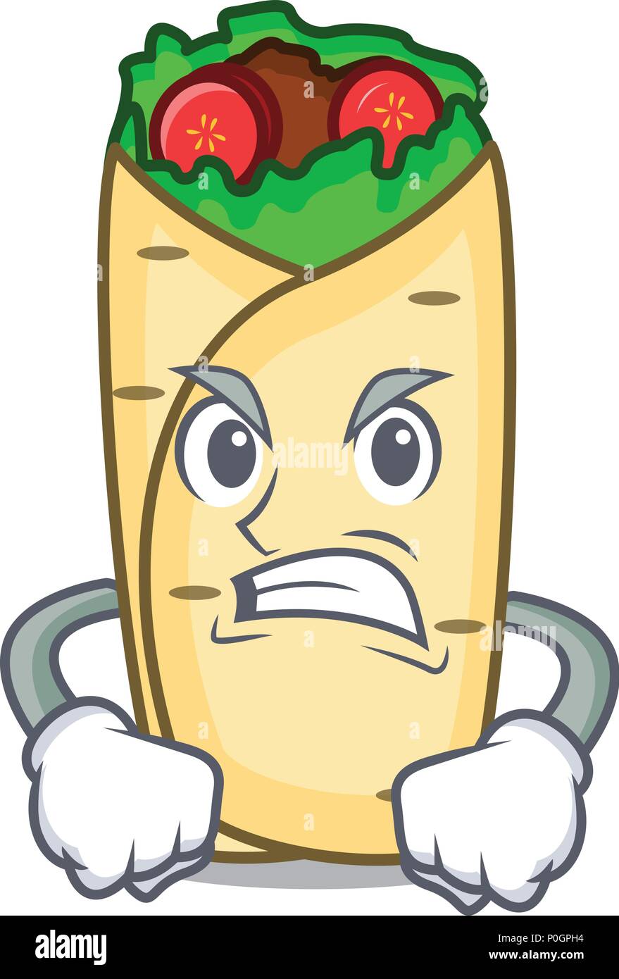 Angry burrito mascot cartoon style Stock Vector Image & Art - Alamy