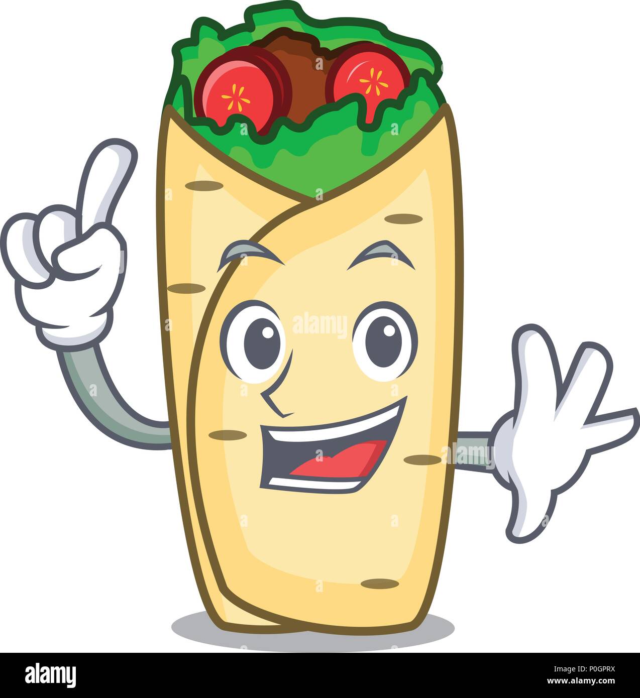 Finger burrito mascot cartoon style Stock Vector Image & Art - Alamy