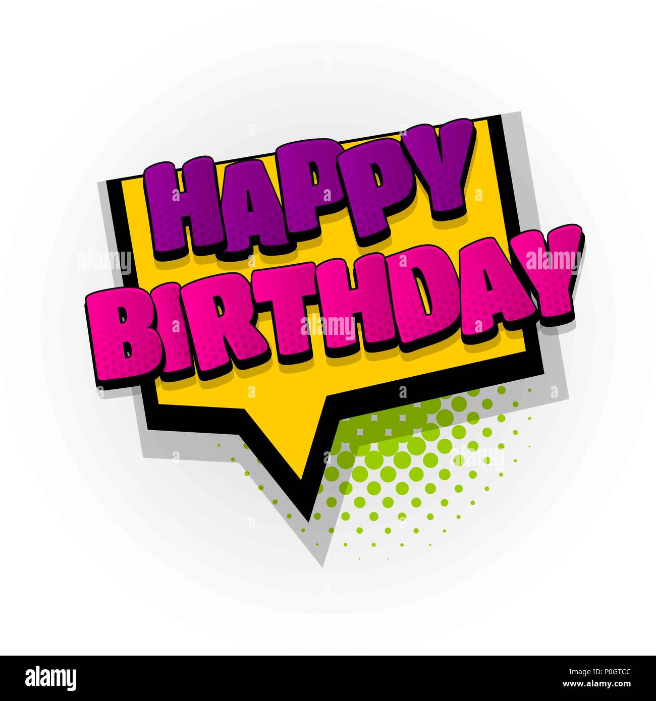 happy birthday comic book text pop art Stock Vector Image & Art - Alamy