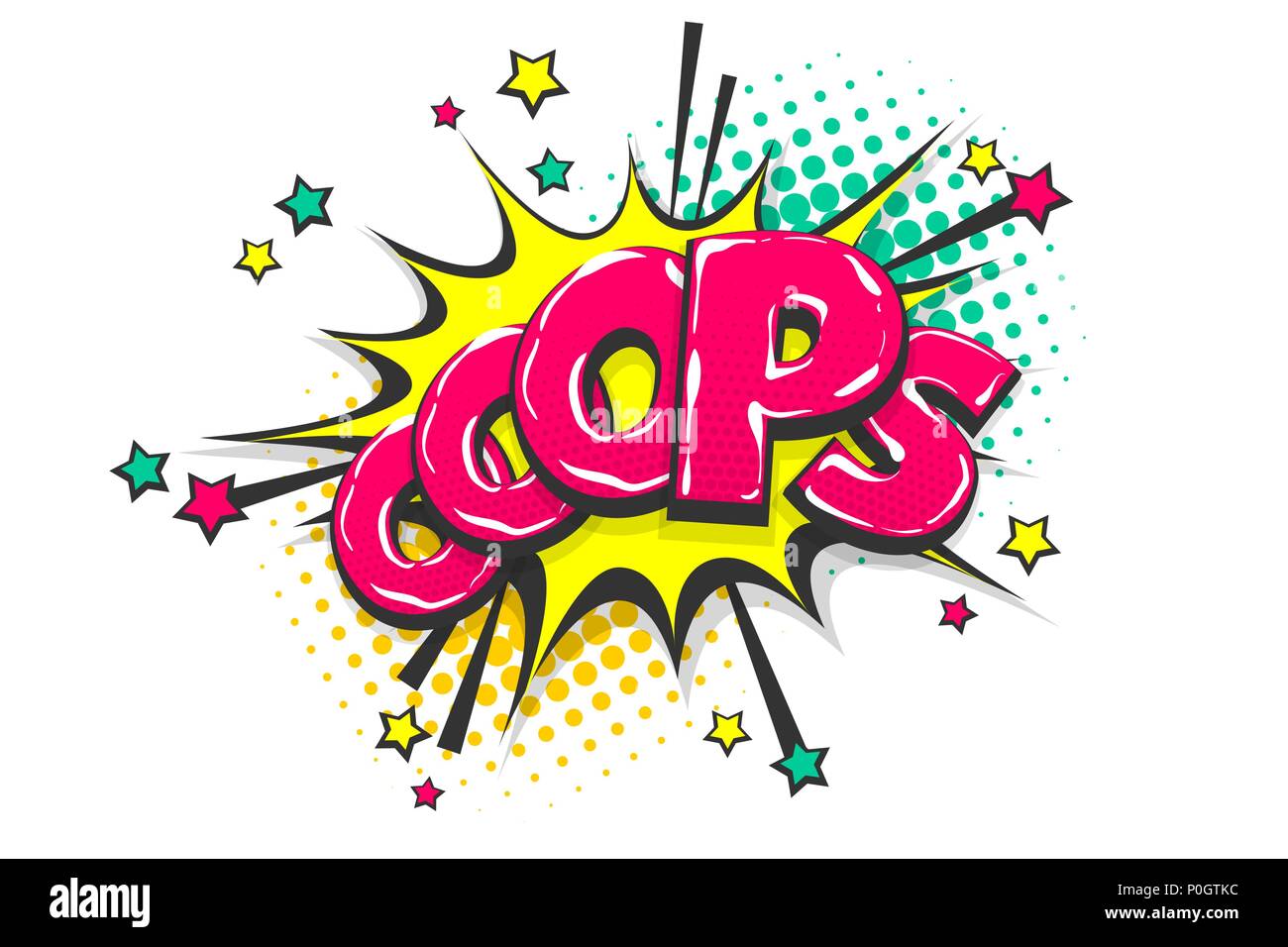 Omg ouch oops pop art comic text speech bubble Stock Vector Image & Art ...