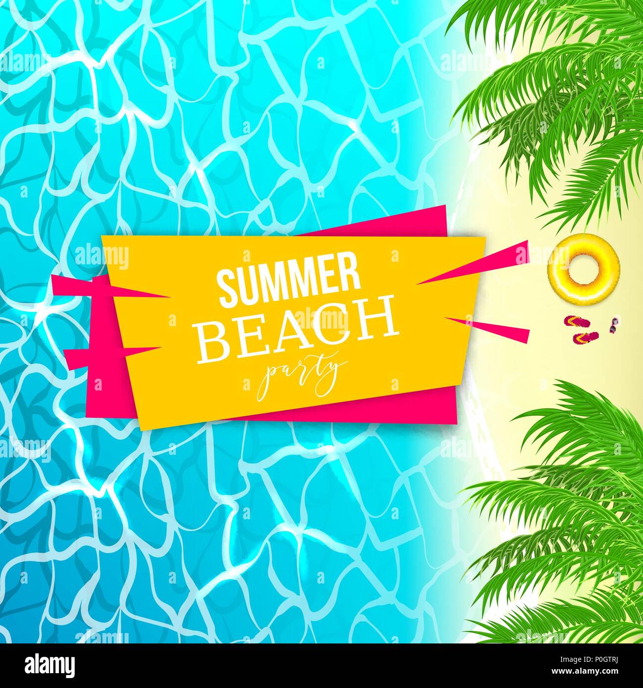 Summer water pool waves poster Stock Vector Image & Art - Alamy