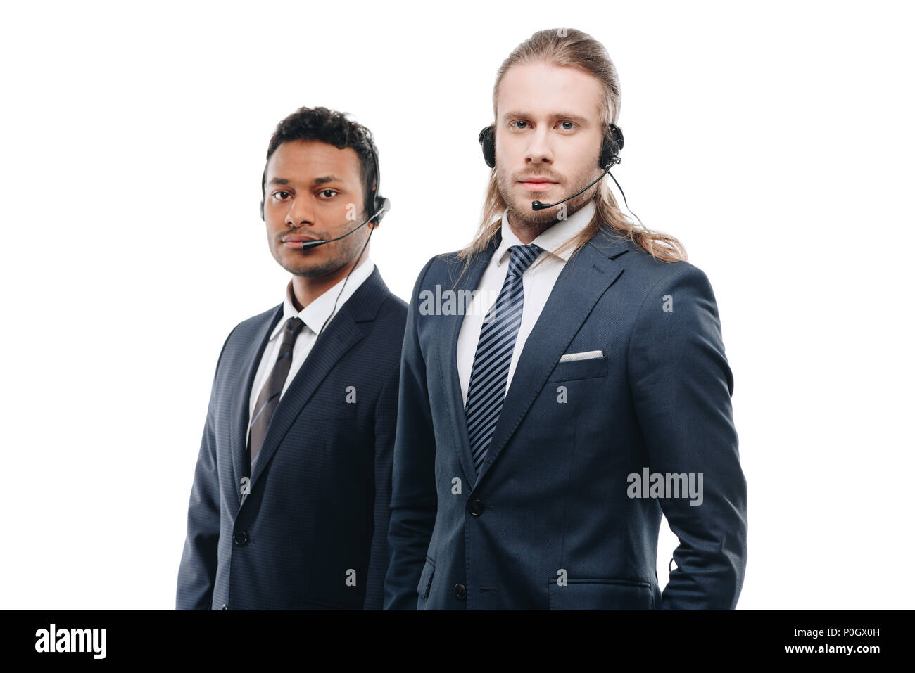Serious multiethnic call center hi-res stock photography and images - Alamy