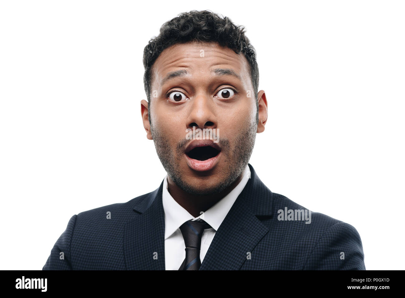 Shocked afro american male in hi-res stock photography and images - Alamy