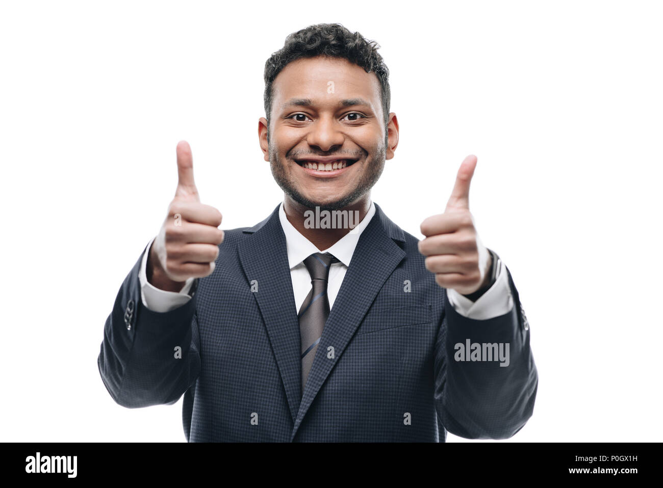 African businessman showing thumbs up hi-res stock photography and ...