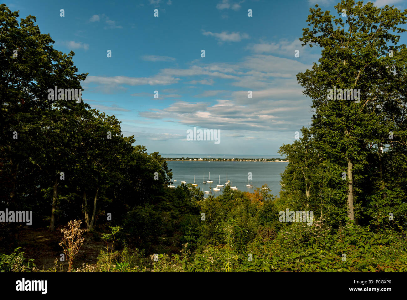 View on the Northport Bay in Centerpoint, NY; Long Island, Nassau ...