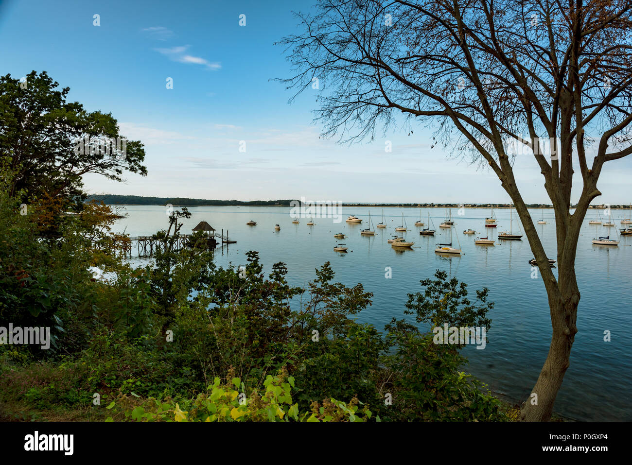 View on the Northport Bay in Centerpoint, NY; Long Island, Nassau ...